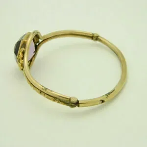 Vintage | Jewelry | Purple Glass Rhinestone Gold Filled Victorian ...